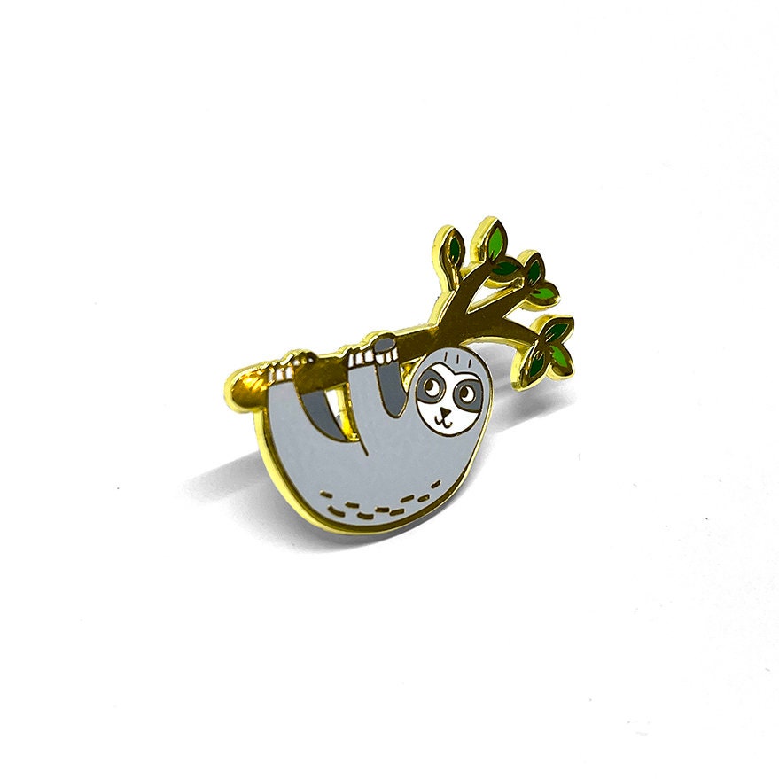 Sloth Pin Badge Brooch Hard Enamel Jewellery Jewelry - Etsy UK