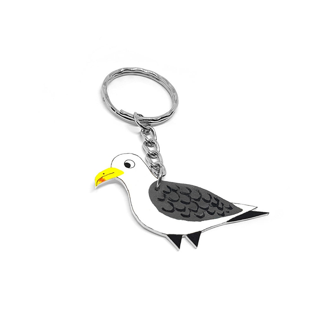 Seagull Keyring | Handpainted | Keychain - Etsy