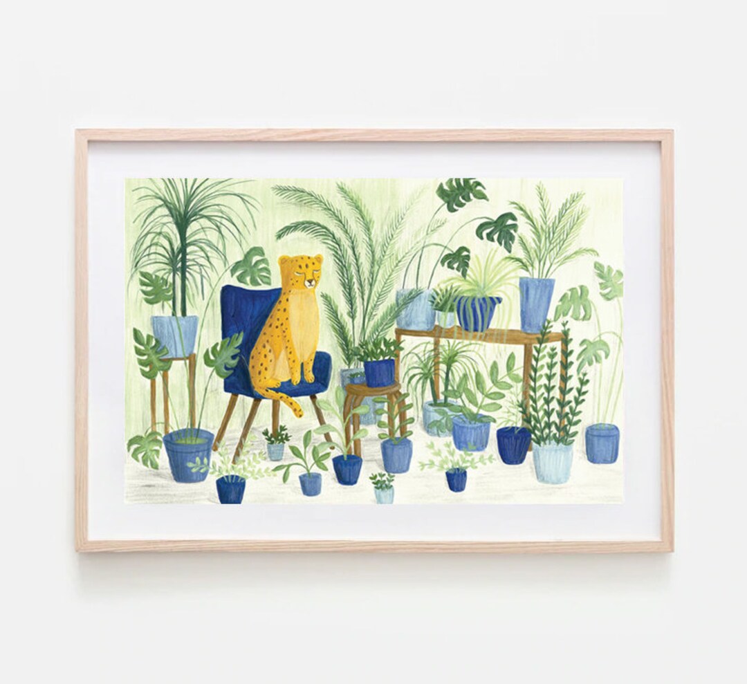 Leopard Print | Botanical Print | Jungle | Relaxing | Nursery Wall Art ...