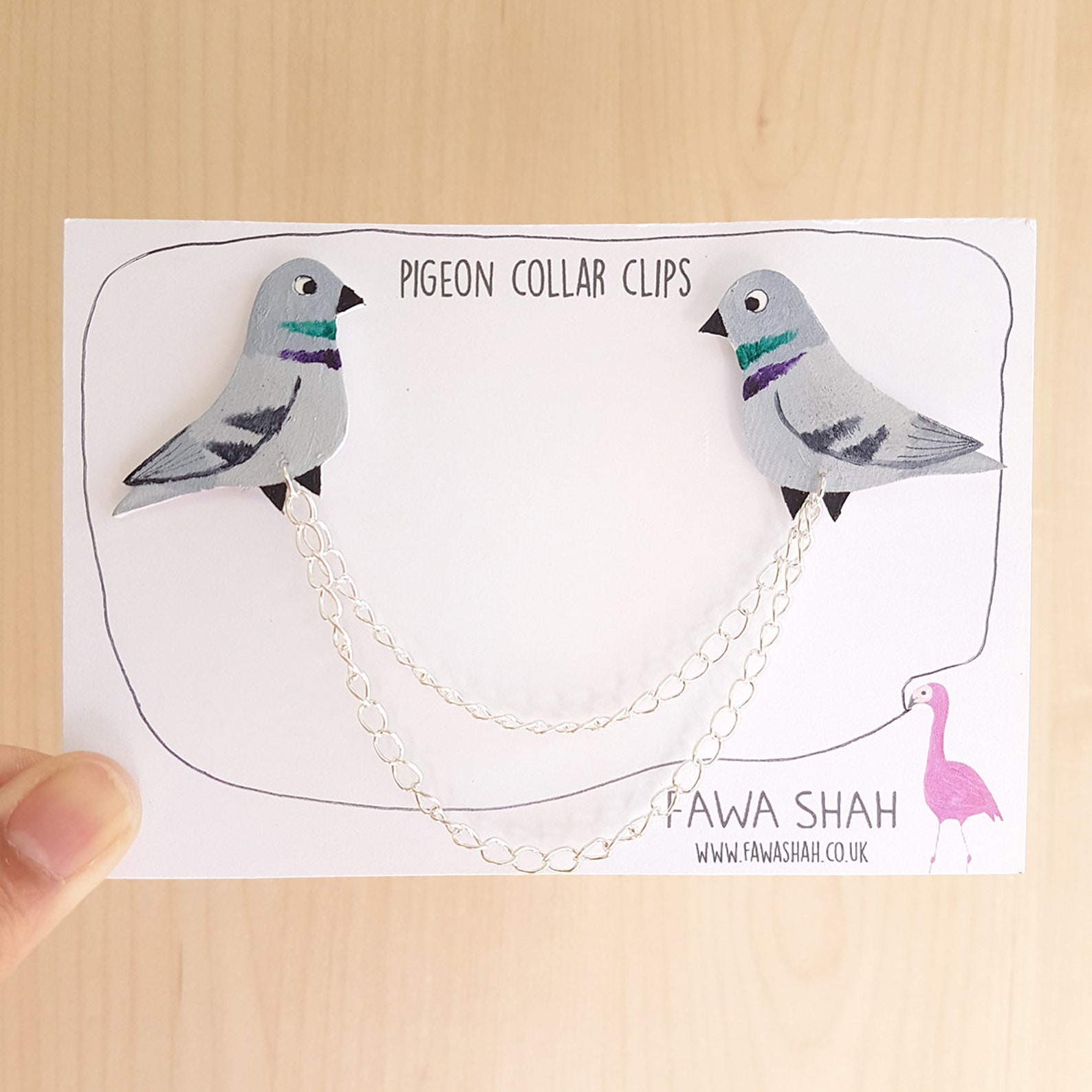 Pigeon Collar Clip Chain | Hand Painted | Jewellery | Jewelry | Collar ...