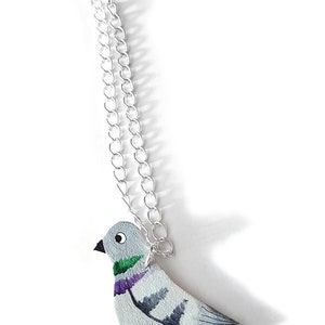 Pigeon Necklace | Hand Painted | Bird Necklace | Spring | Jewellery ...