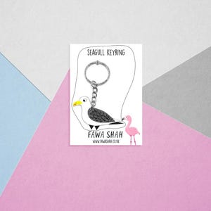 Seagull Keyring | Handpainted | Keychain - Etsy