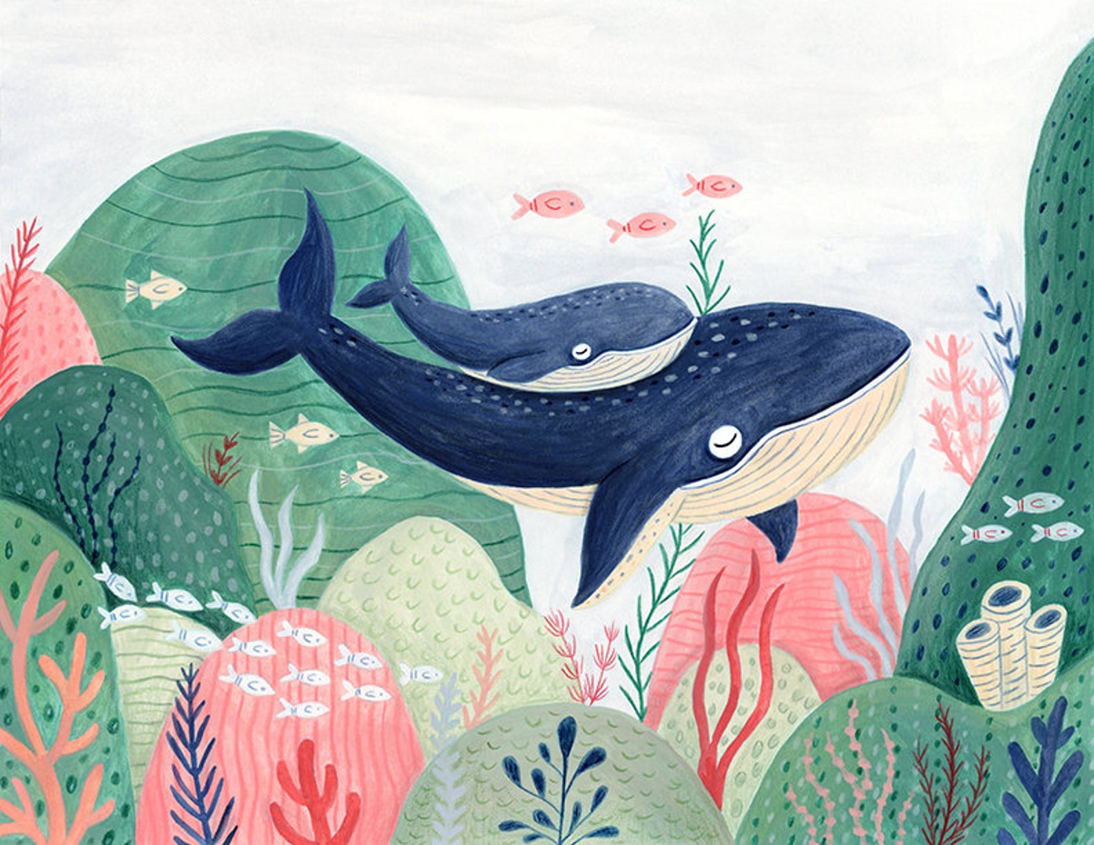 Humpback Whale Print | Orca Art Print | Whale Gift | Nursery Decor ...