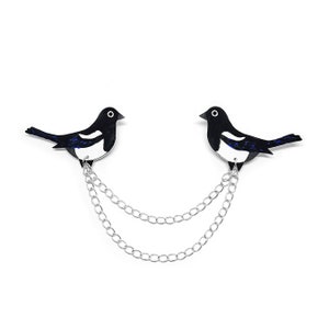 Magpie Collar Clip Chain | Hand Painted | Jewellery | Jewelry | Collar ...