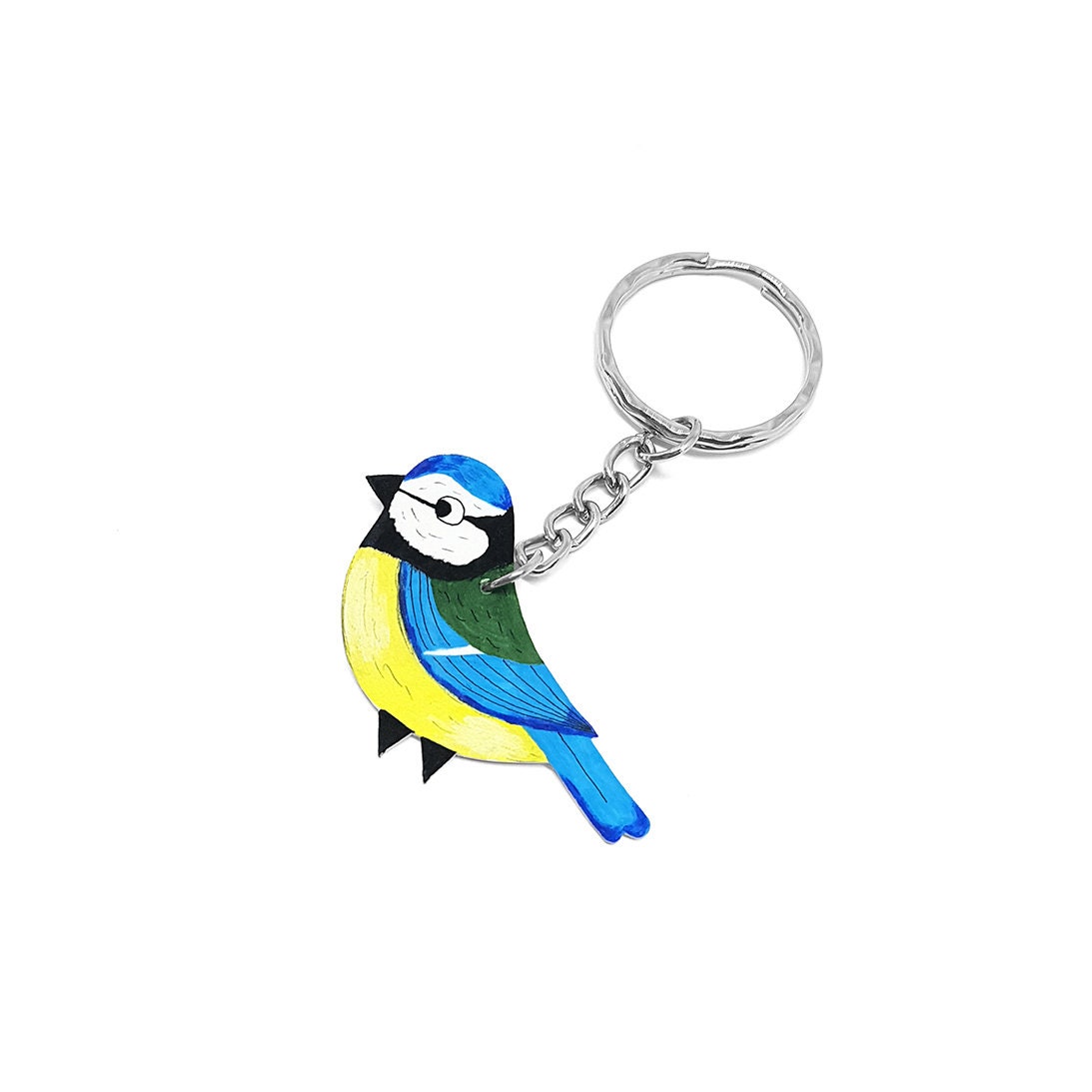 Blue Tit Bird Keyring Handpainted Keychain - Etsy UK