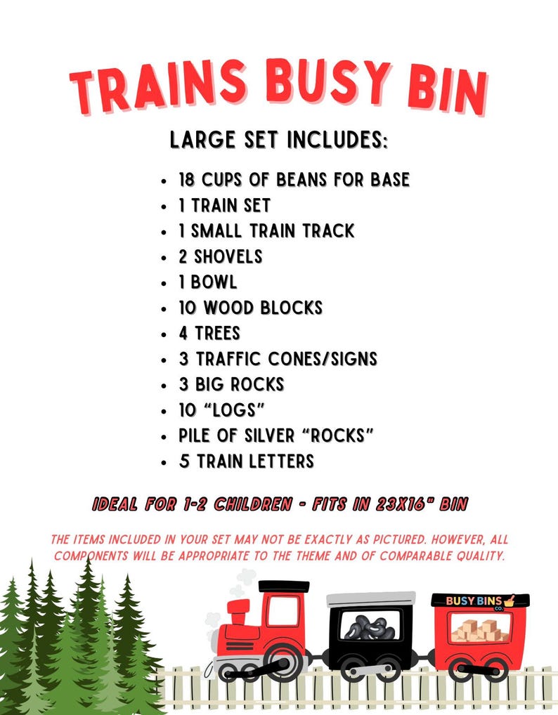 Trains Sensory Bin, Sensory Kit, Train Toys - Etsy