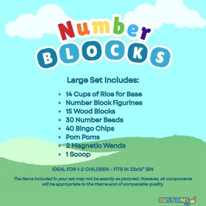 Number Sensory Bin, Sensory Kit, Numbers and Counting Toys - Etsy