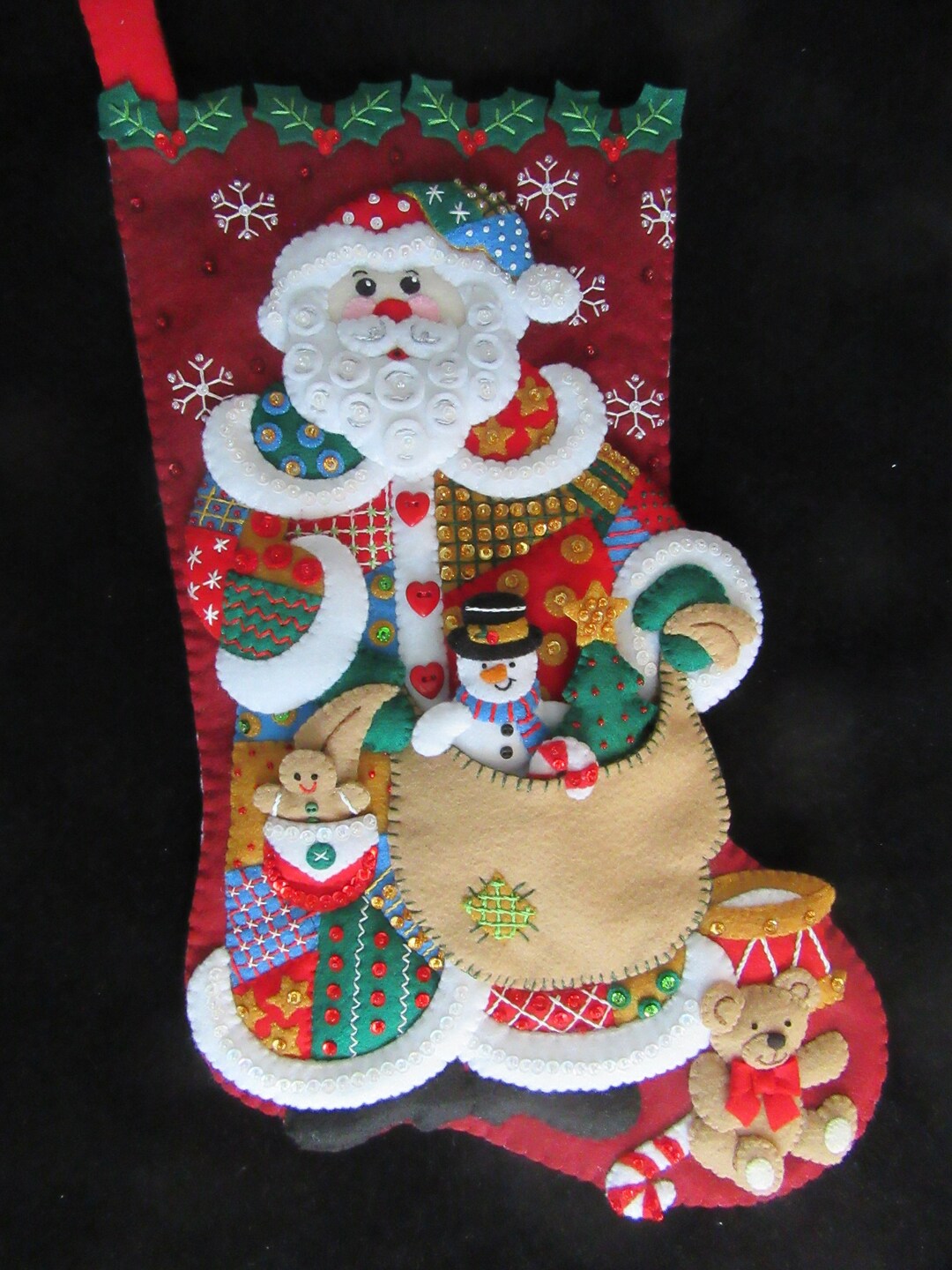 Bucilla Patchwork Santa - 18” Completed 86202 - Etsy