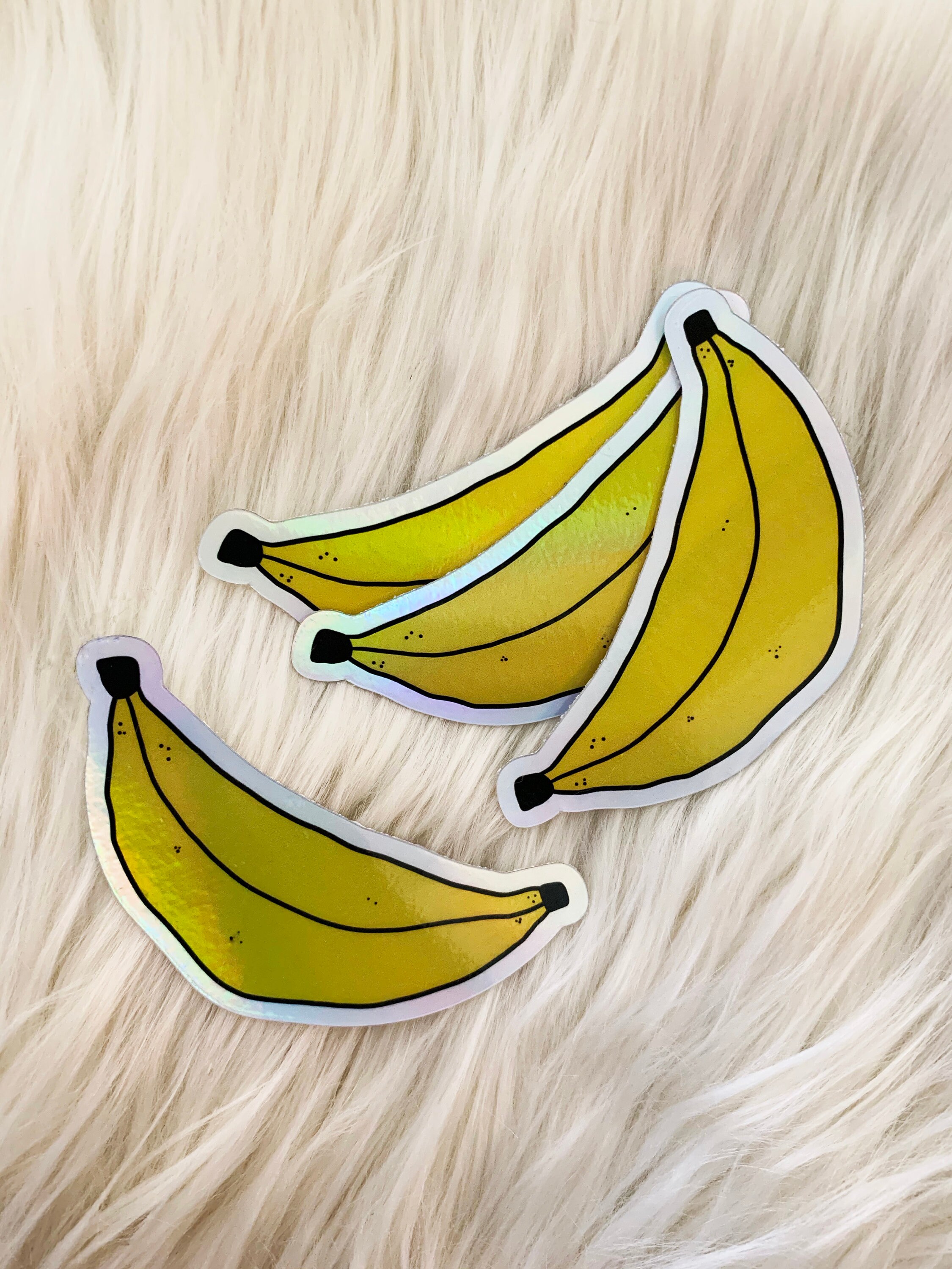 Banana - Holographic Sticker - Etsy
