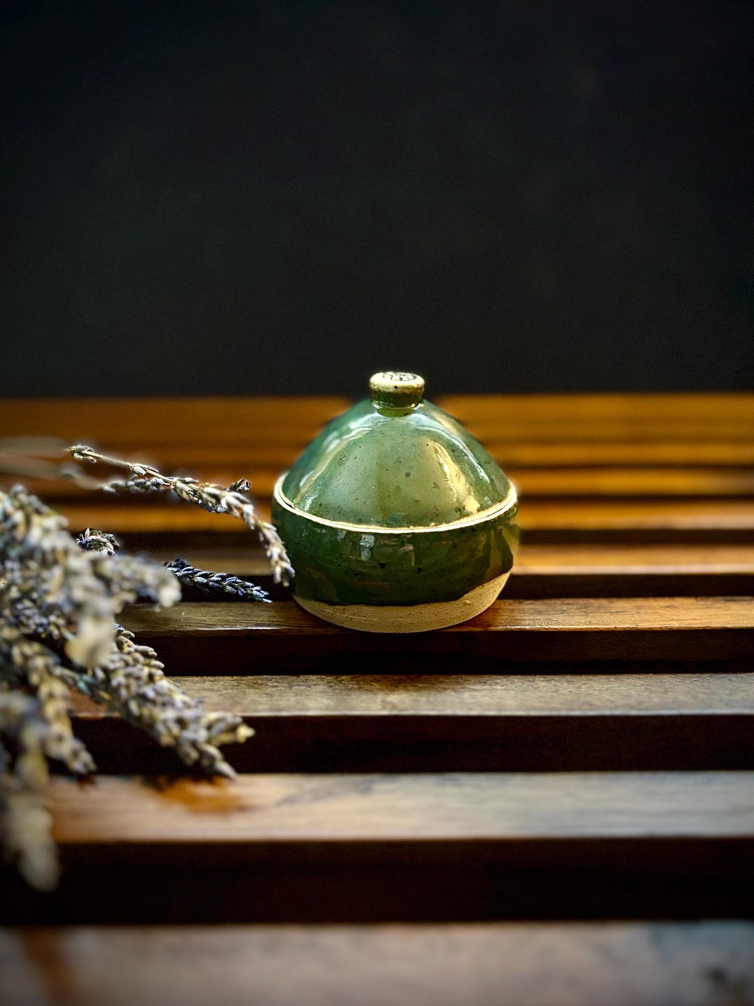 Tiny Handmade Ceramic Lidded Jar | Wheel-thrown Pottery - Etsy