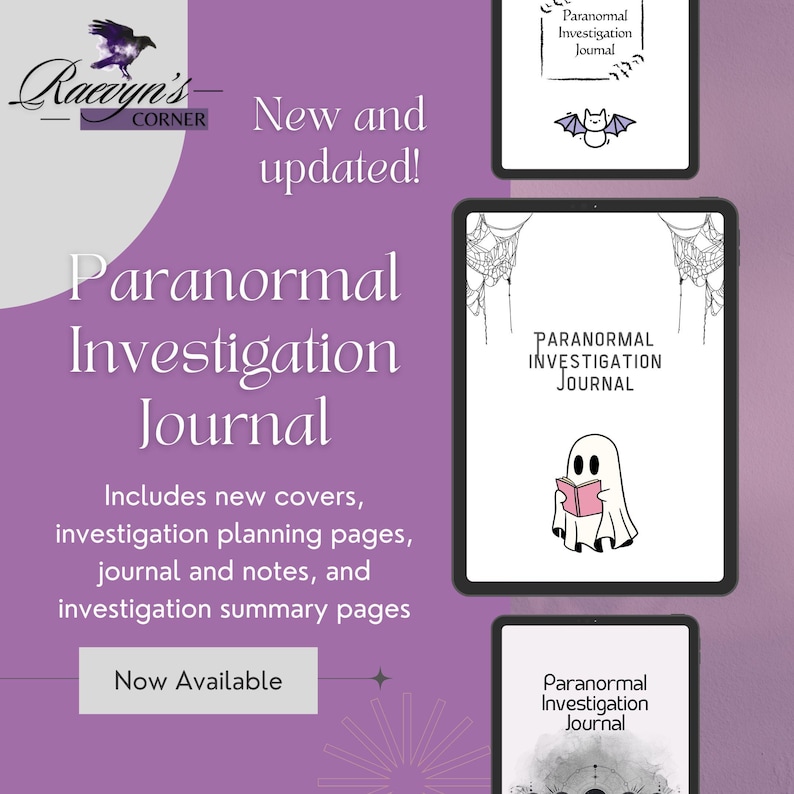 Printable Paranormal Investigation Journal: Ghost Hunting Adventure ...