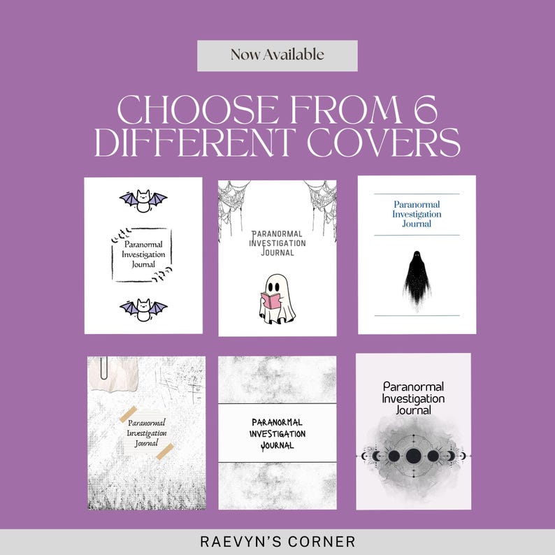 Printable Paranormal Investigation Journal: Ghost Hunting Adventure ...