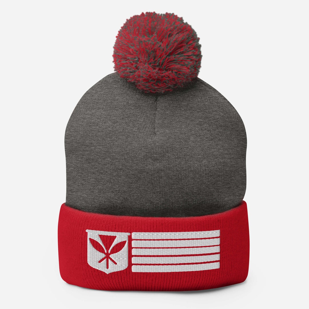 Best Hawaii Pom-pom Beanie, Kanaka Maoli, Hawaii 50th State Cap, Hawaii ...