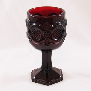 Vintage Avon Cape Cod Wine Glass Elegant Red Glass Stemware, Gift for ...