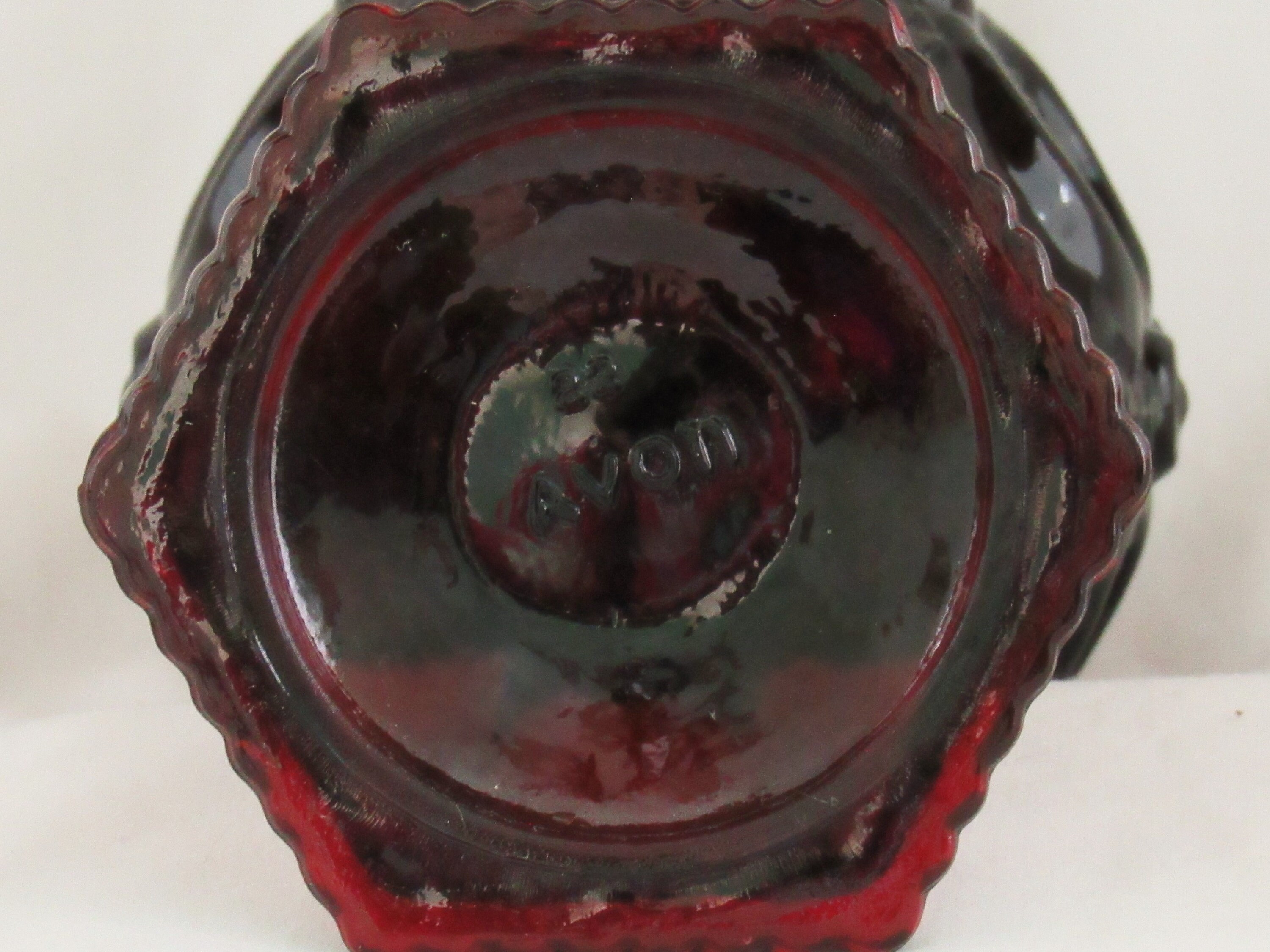 Vintage Avon Cape Cod Red Glass Goblet, Wall Art, Red Glass, Art ...