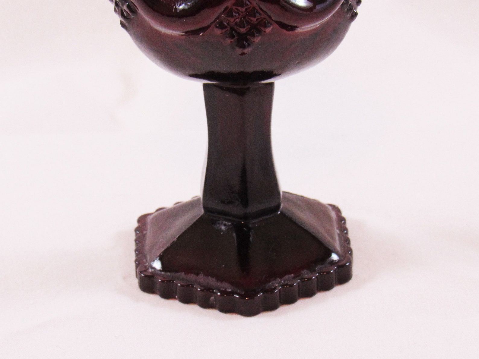 Vintage Avon Cape Cod Wine Glass - Elegant Red Glass Stemware, Gift for ...