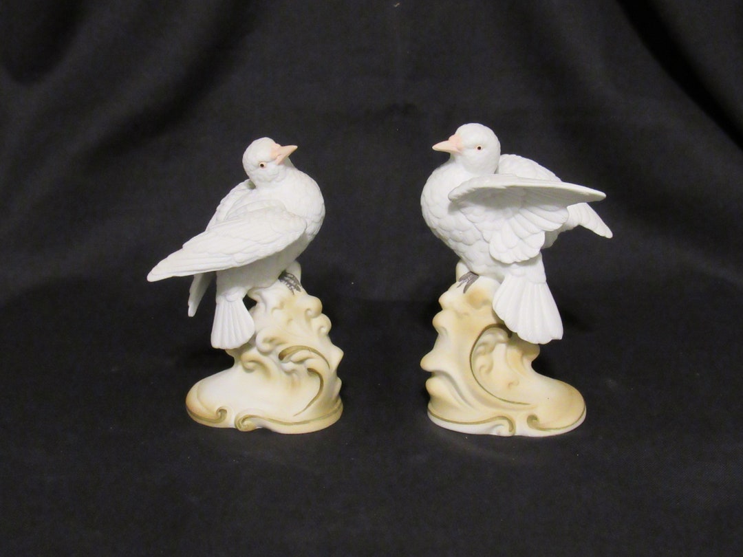 Lenox Set of 2 White Dove Figurines KW2291, Hand Painted, Home Décor ...