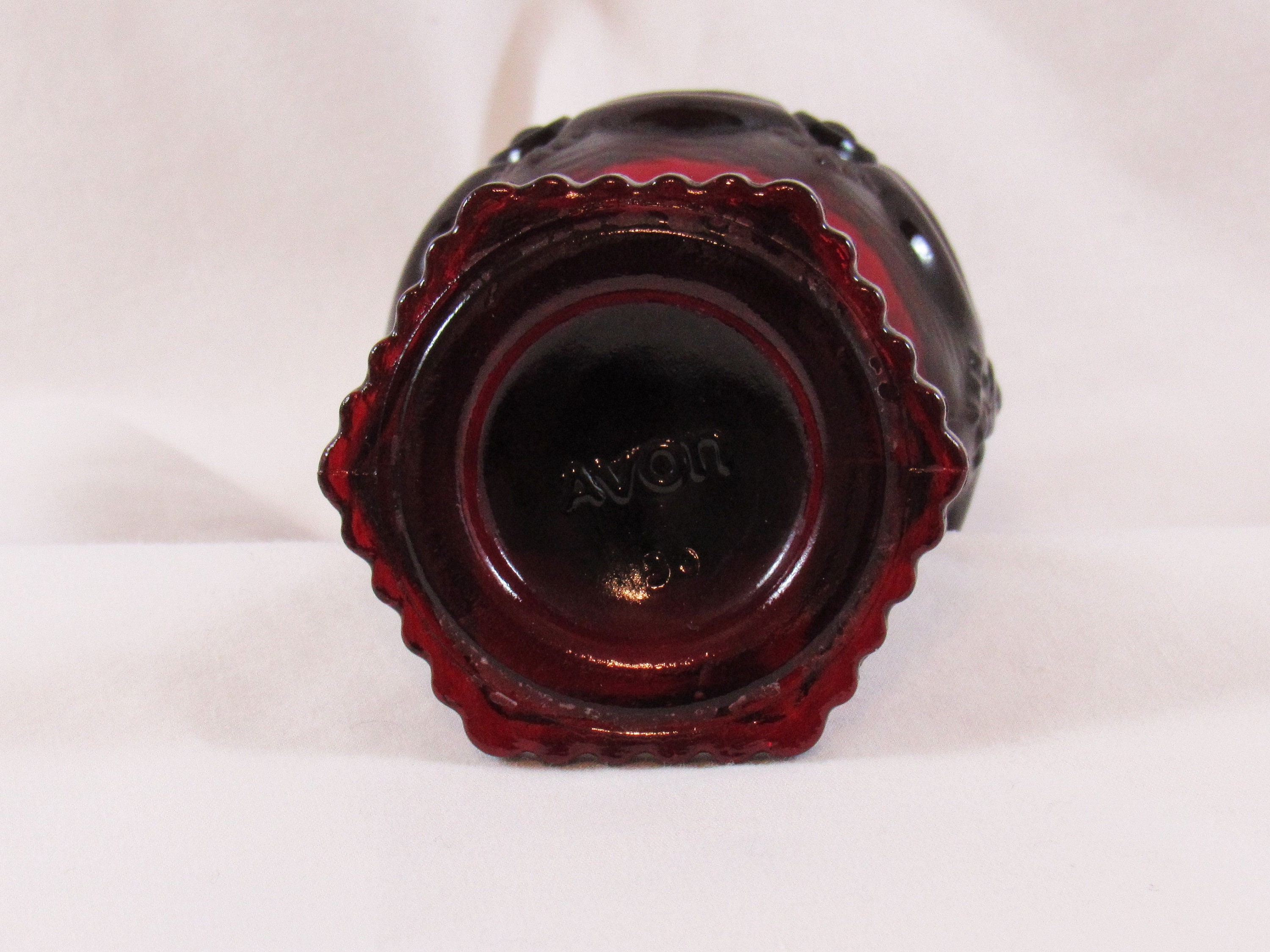 Vintage Avon Cape Cod Wine Glass - Elegant Red Glass Stemware, Gift for ...