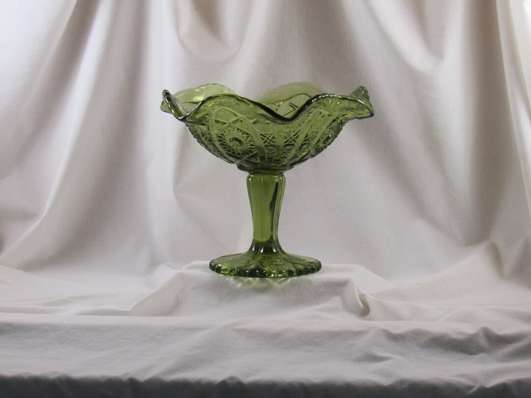 Imperial Glass Compote Daisy and Button Green, Easter Gift for Mom ...