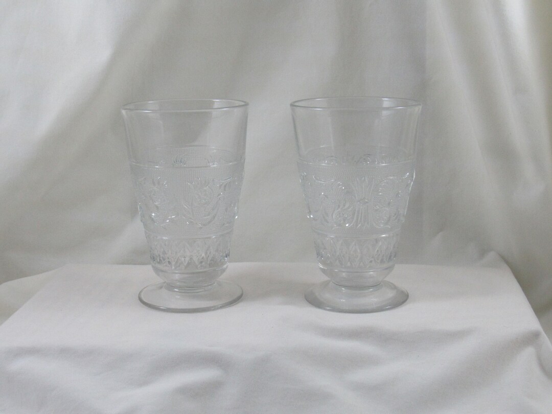 Vintage Duncan Miller Sandwich Glass - Set of 2 Tumblers, Home Gift ...