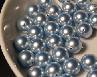 Light blue pearls | Etsy