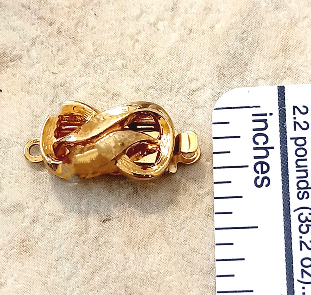 Claspgarten 2 Strand Infinity Box Push Clasp, 23k Gold Plated, Bracelet ...