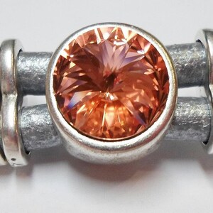 Gold Plated Slider Rose Golden Shadow Swarovski Crystal - Etsy