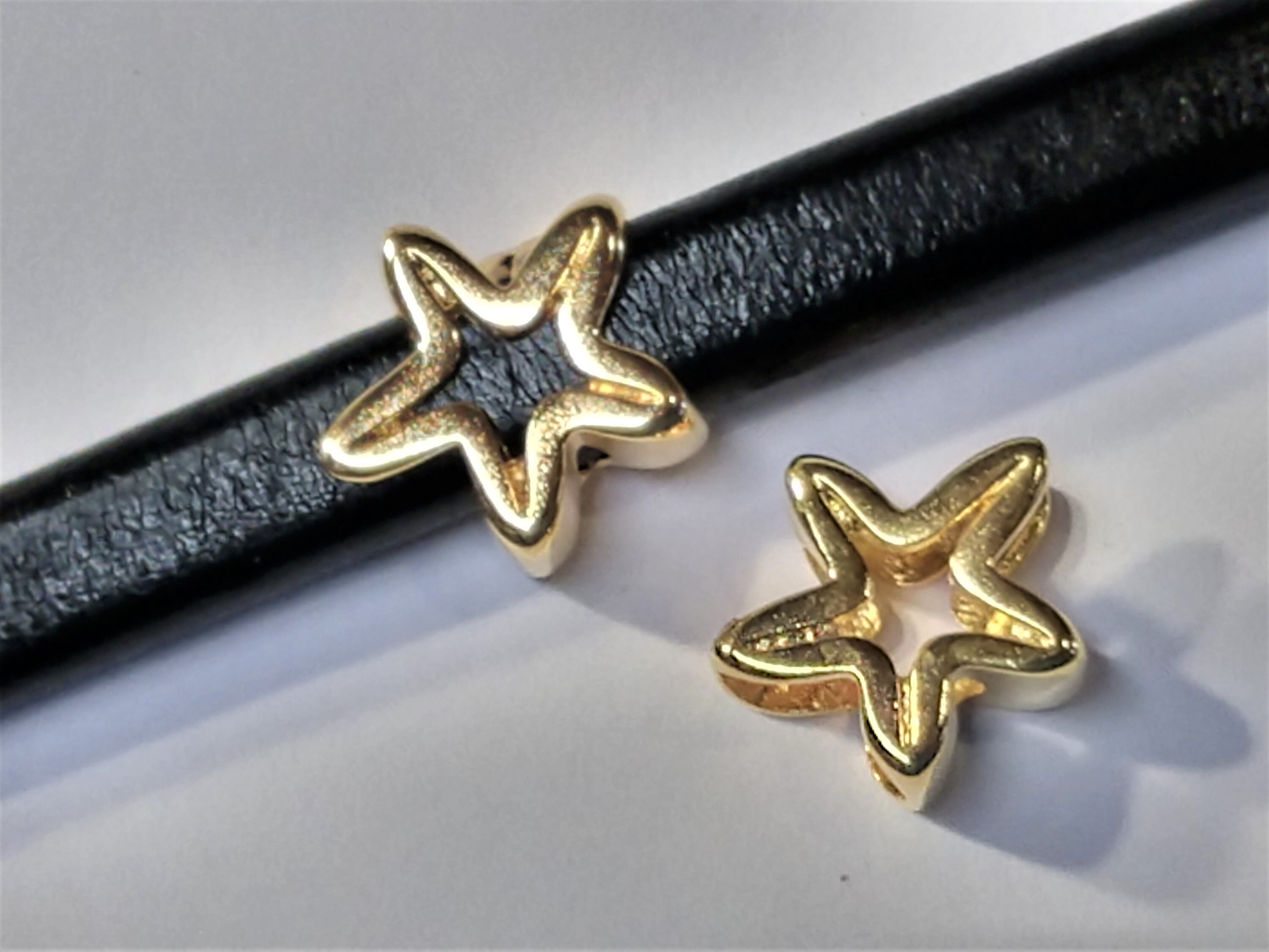 1 Regaliz Brand Gold Open Star Sliders High Quality finding | Etsy