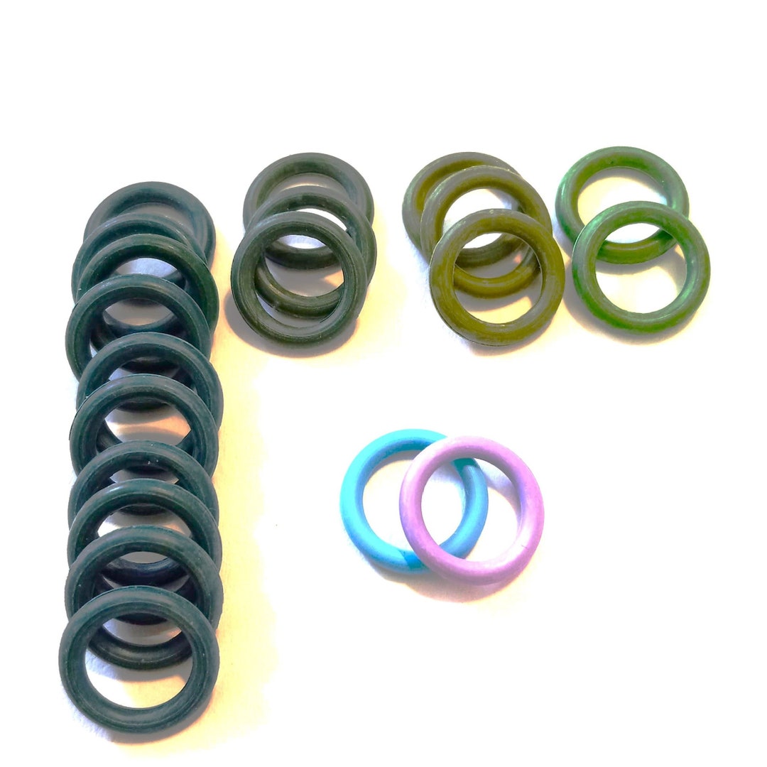 20 Green Mix, 12mm Rubber Oh Rings - Etsy