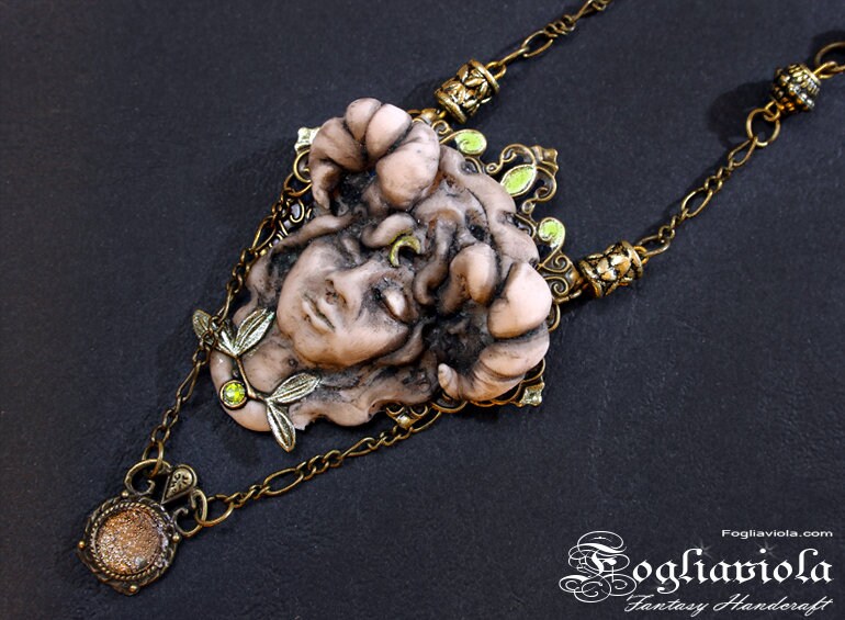 HORNED GOD PAN Necklace Pagan Bride Jewelry Witch Pendant Woodland ...