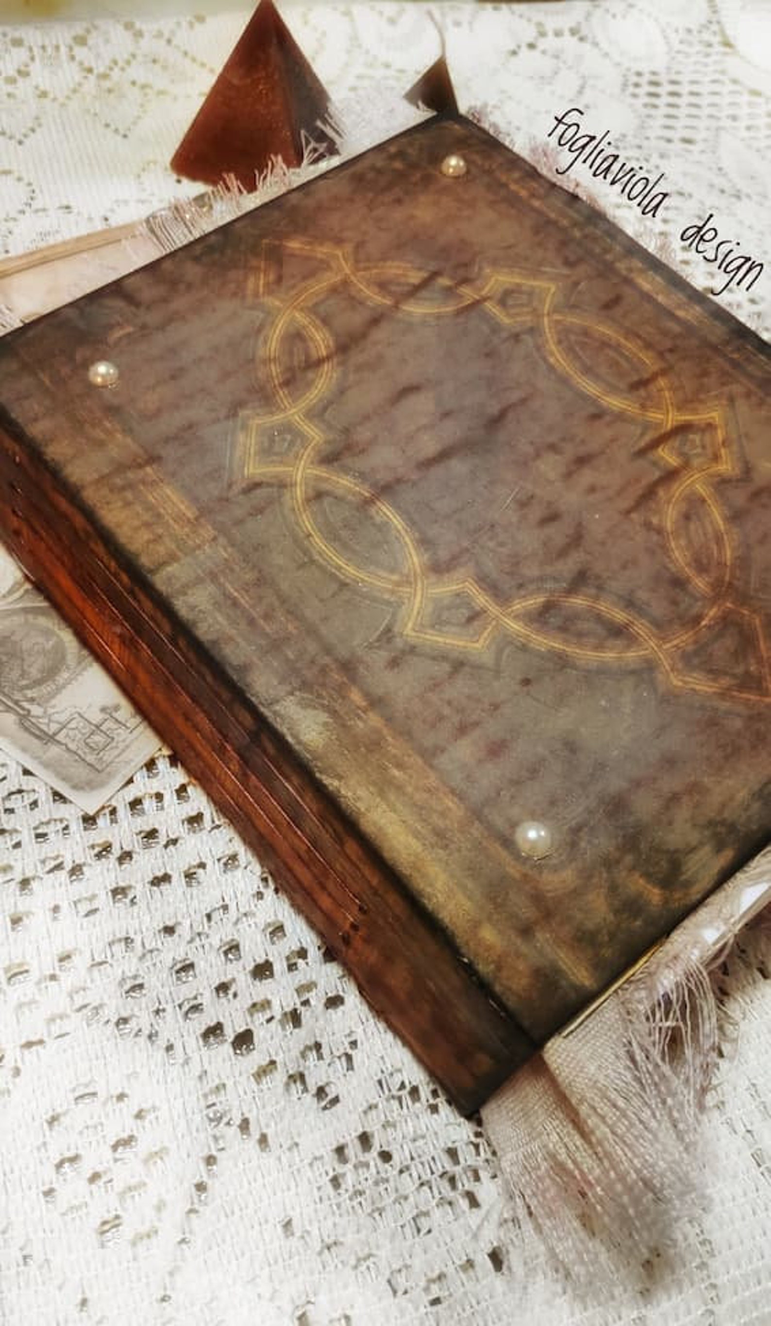 VINTAGE BOOK OLD Style Journal Victorian Lovers Diary Lovely Gift for ...
