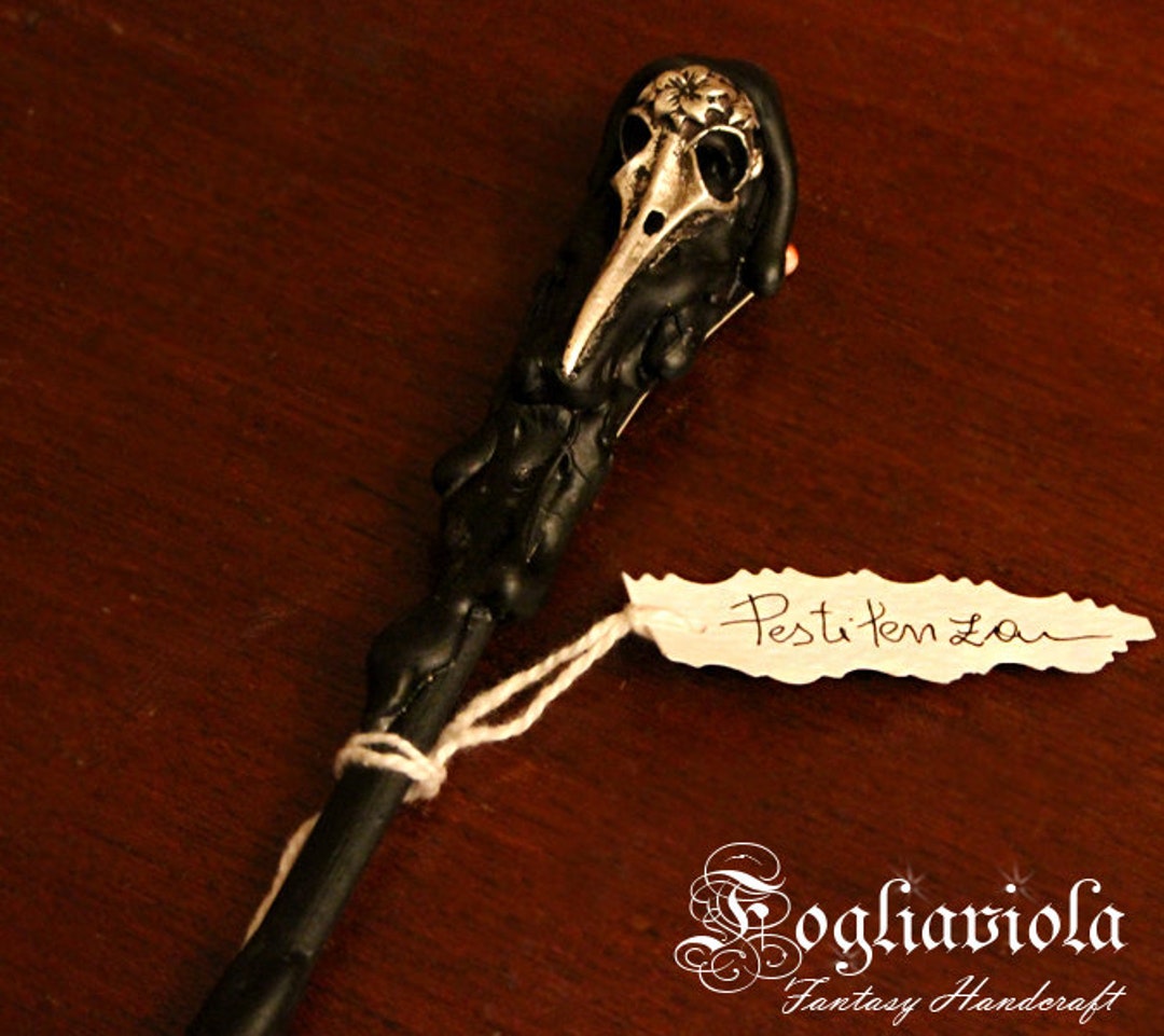 PESTILENCE MAGIC WAND Black Death Goth Horror Prop Larp Wizard Rpg ...