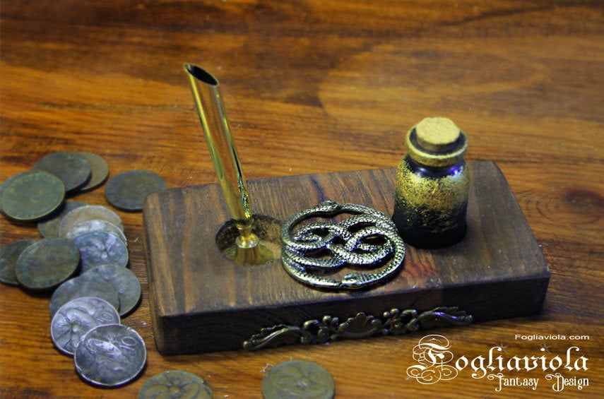 NEVERENDING DESK SET Snake Office Witch Fantasy Inkstand - Etsy