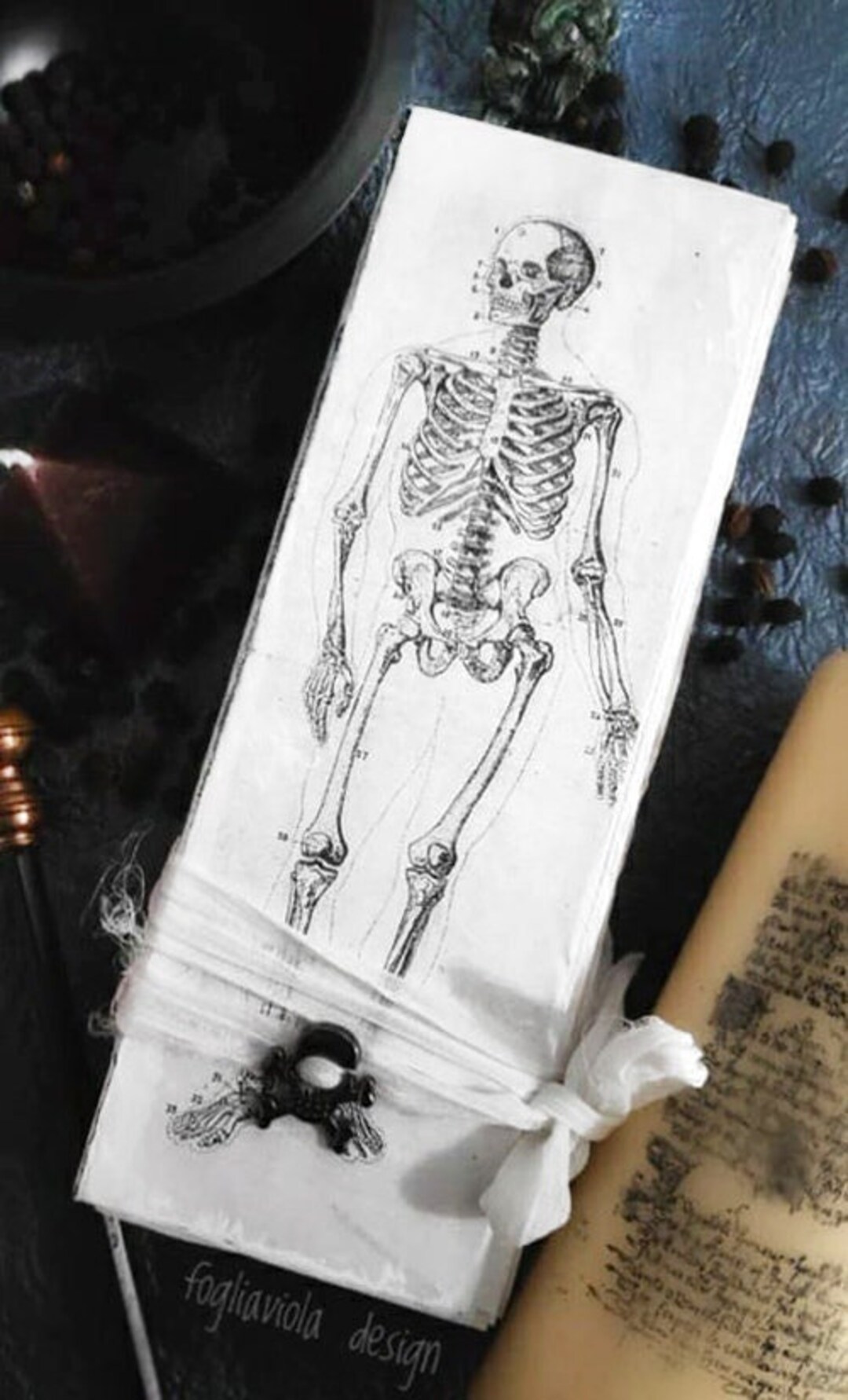 ANATOMY BOOK HALLOWEEN Skeleton Diary Gift Doctor Cosplay Rpg Medical ...