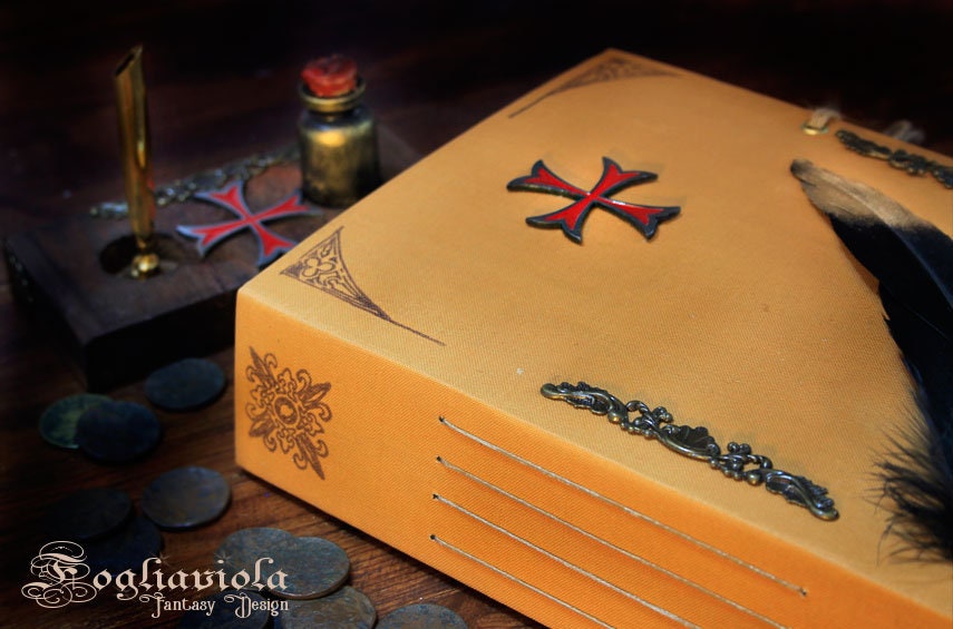 TEMPLAR KNIGHT BOOK Medieval Journal Cross Diary King Book Enchanted ...