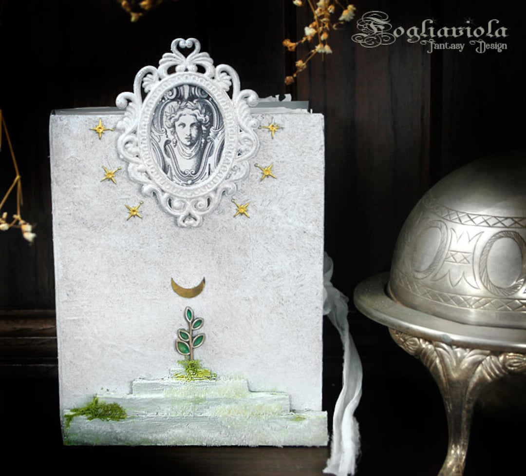 GODDESS GRIMOIRE White WITCH Book Magic Altar Icon Decor Coven Gift ...