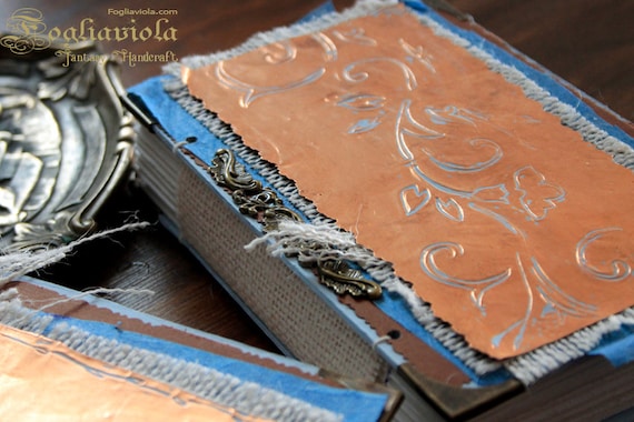 COPPER JOURNAL ART Book Flower Garden Bronze Cover Embossing | Etsy