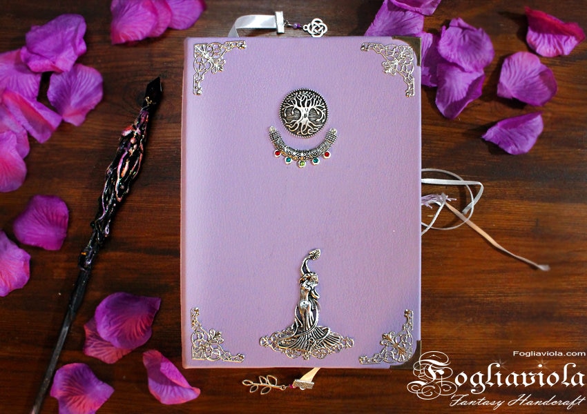 PURPLE GRIMOIRE Book of Shadows Violet Witch Journal Enchanted Diary ...