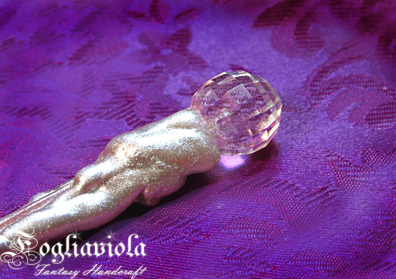 MOON WAND SPELL Ice Moonlight Queen Magic Witch Tool Wizard Costume ...