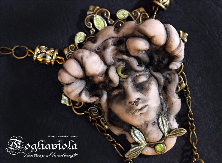 HORNED GOD PAN Necklace Pagan Bride Jewelry Witch Pendant Woodland ...