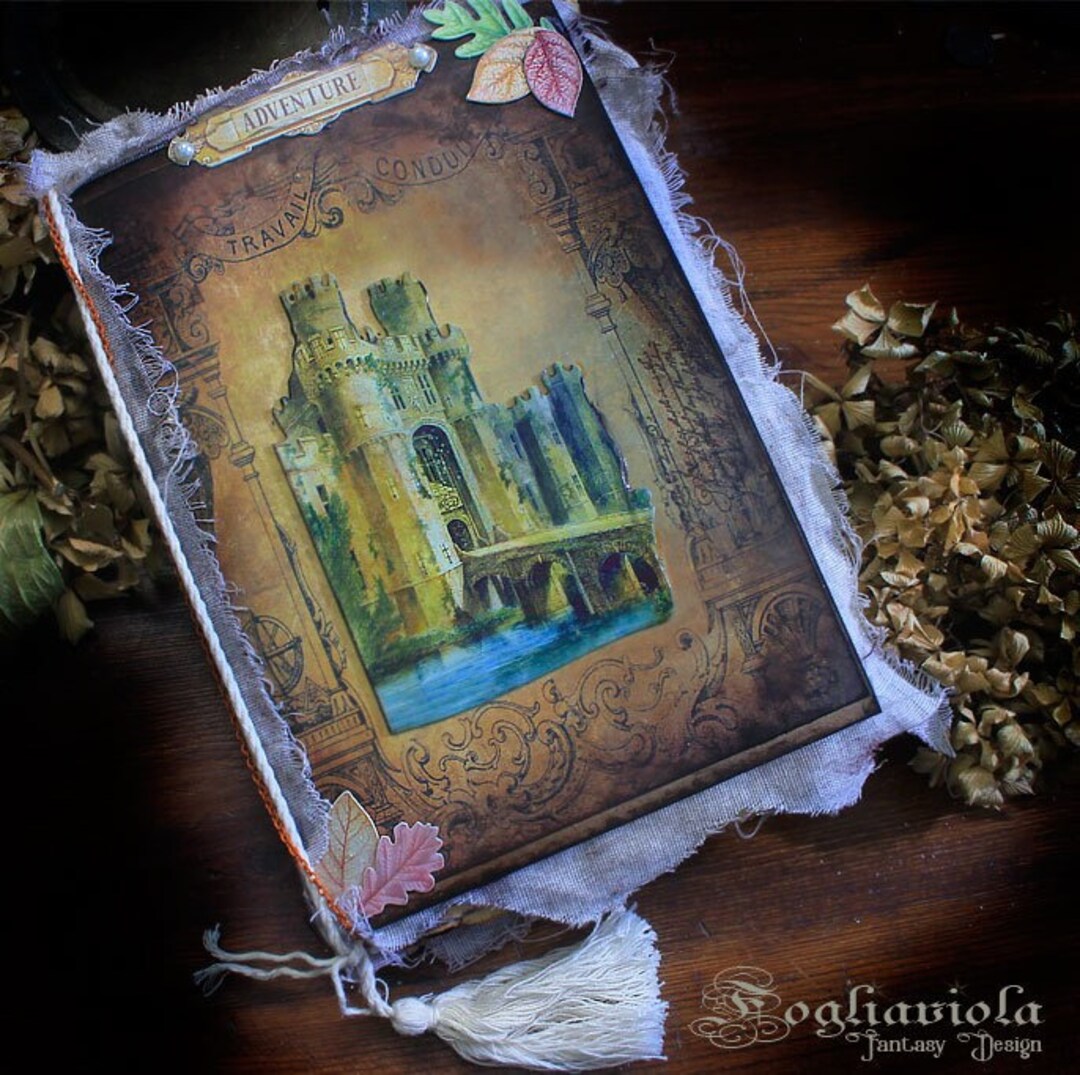 ADVENTURE AWAITS FANTASY Castle Junk Journal Enchanted Diary Gift for ...