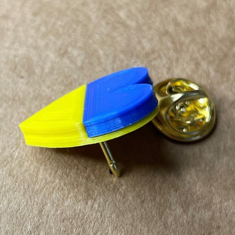 Heart Ukraine Flag Lapel Pin, Ukrainian Flag, Stand With Ukraine ...