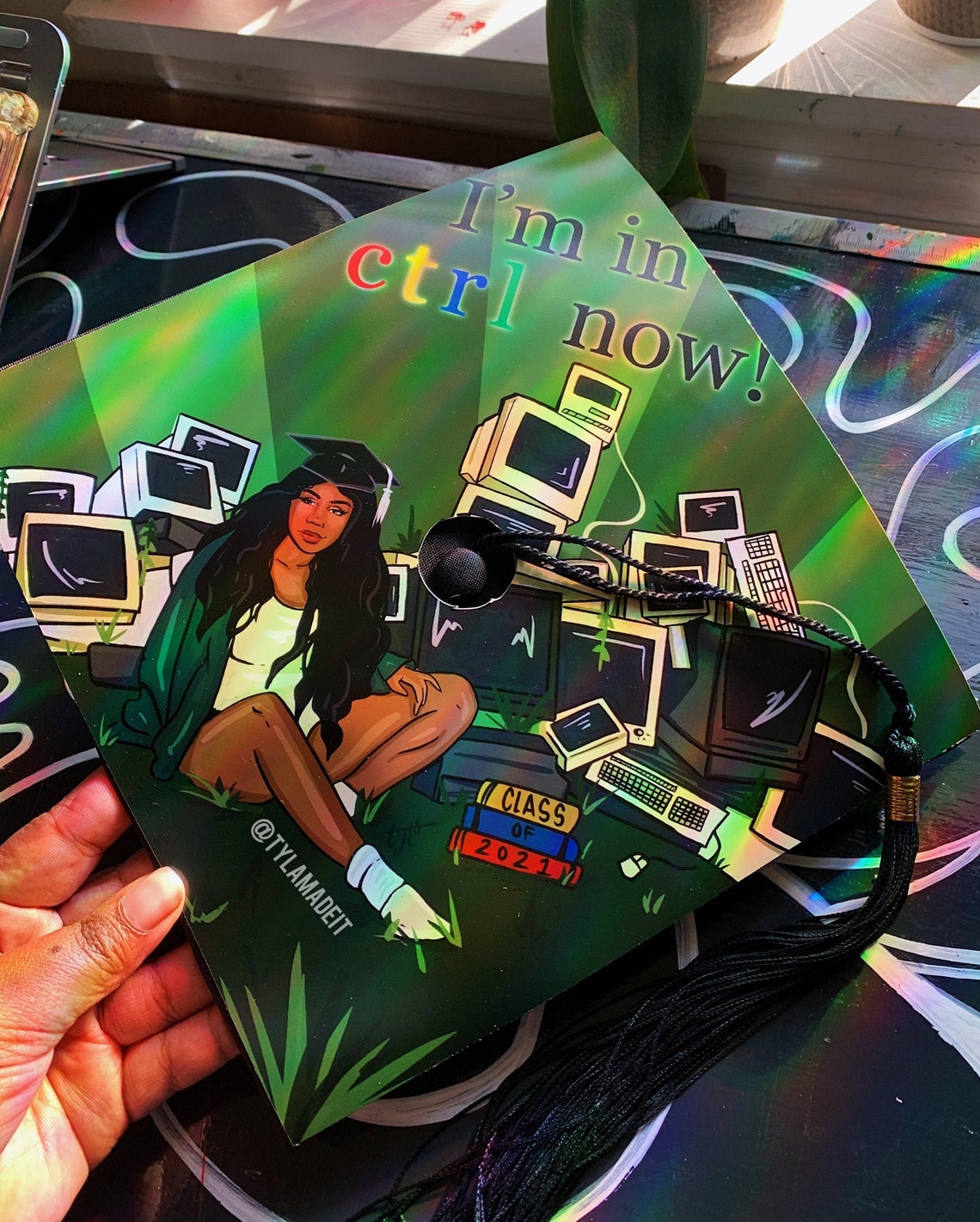 Printable Graduation Cap SZA CTRL inspired for Class of 2021 | Etsy