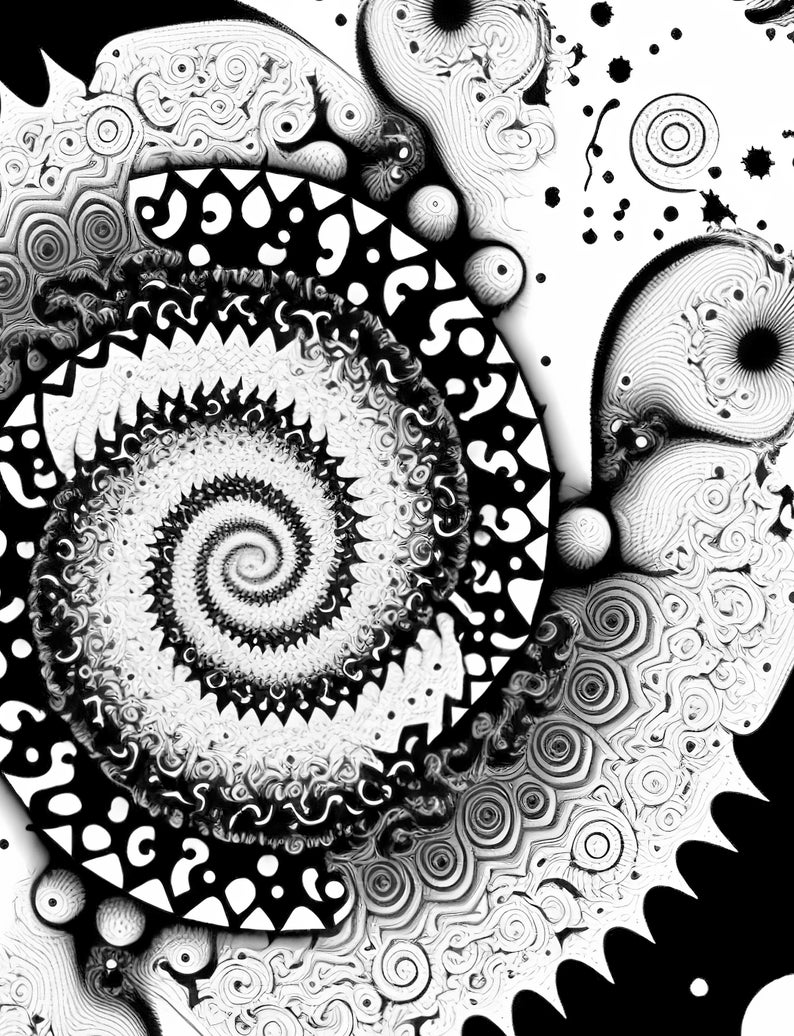 LIVING FRACTALS Coloring Book - 50 Amazing Images! - Digital Download ...