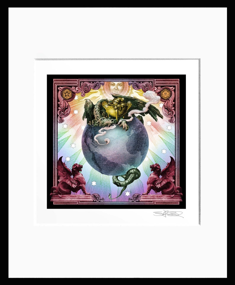 Fantasy Print dragon Planet by Stephen Barnwell. - Etsy