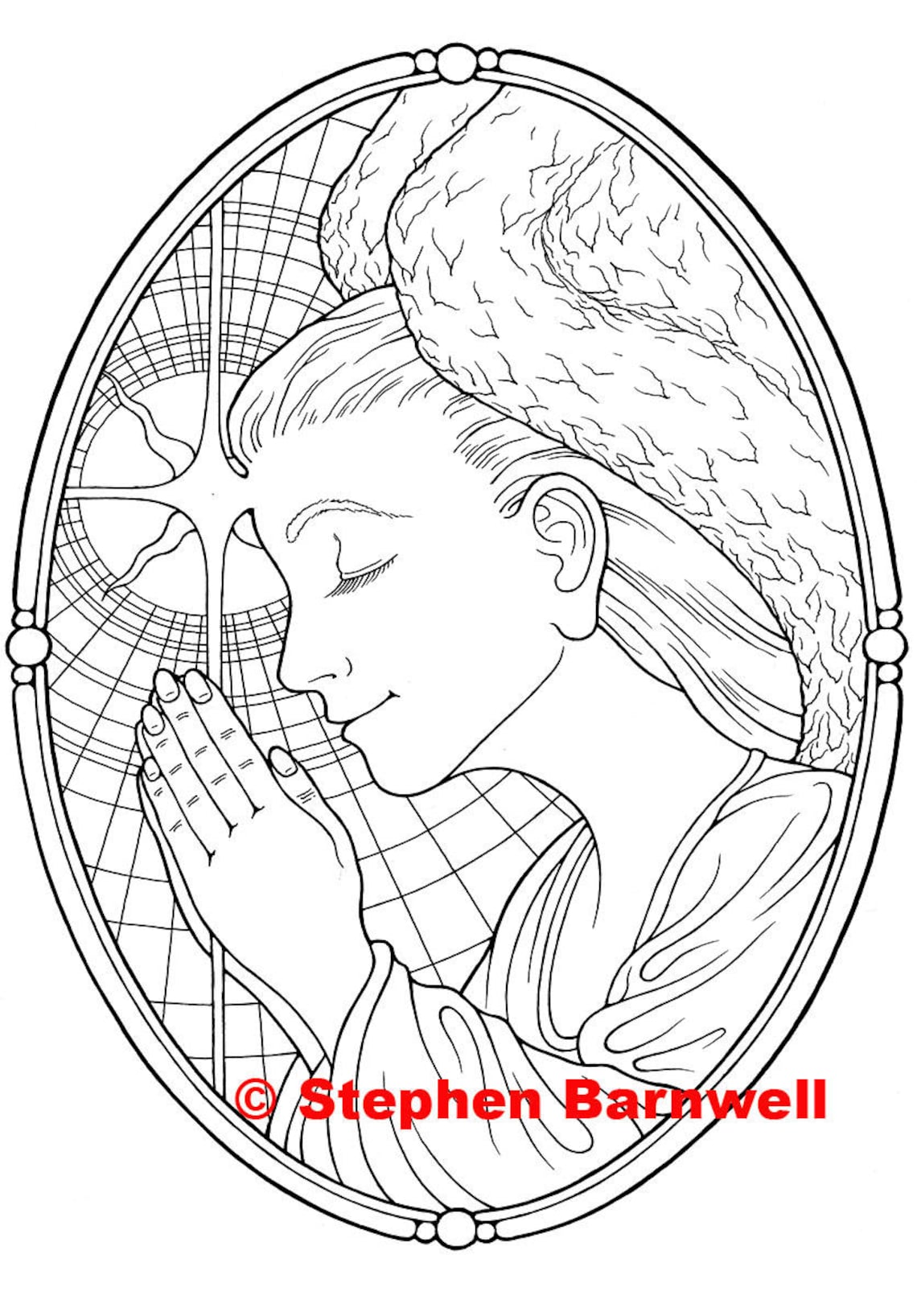 Angel Coloring Pages Angelic Art Angel Coloring | Etsy