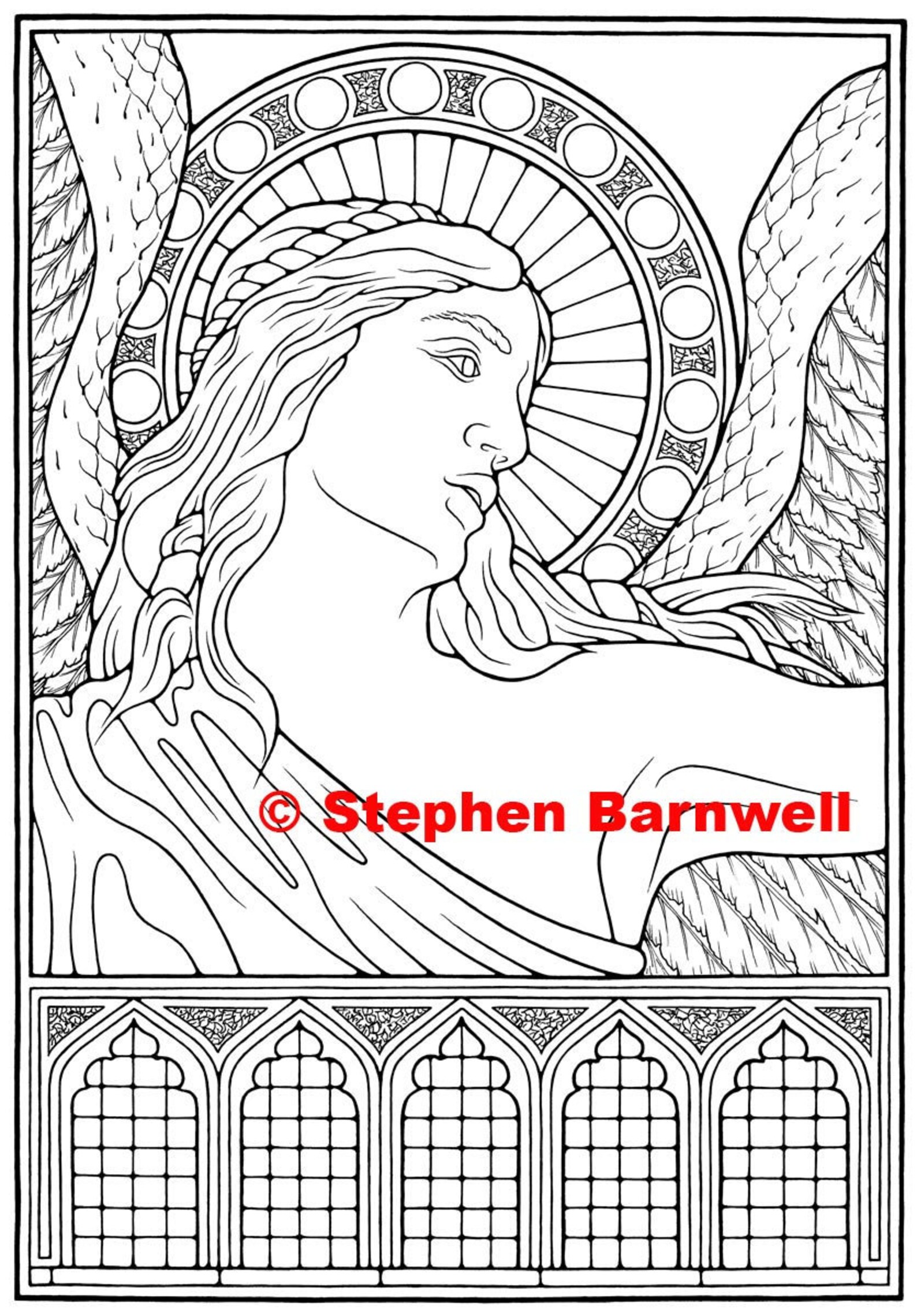 Angel Coloring Pages - Angelic Art - Angel Coloring - Christian ...