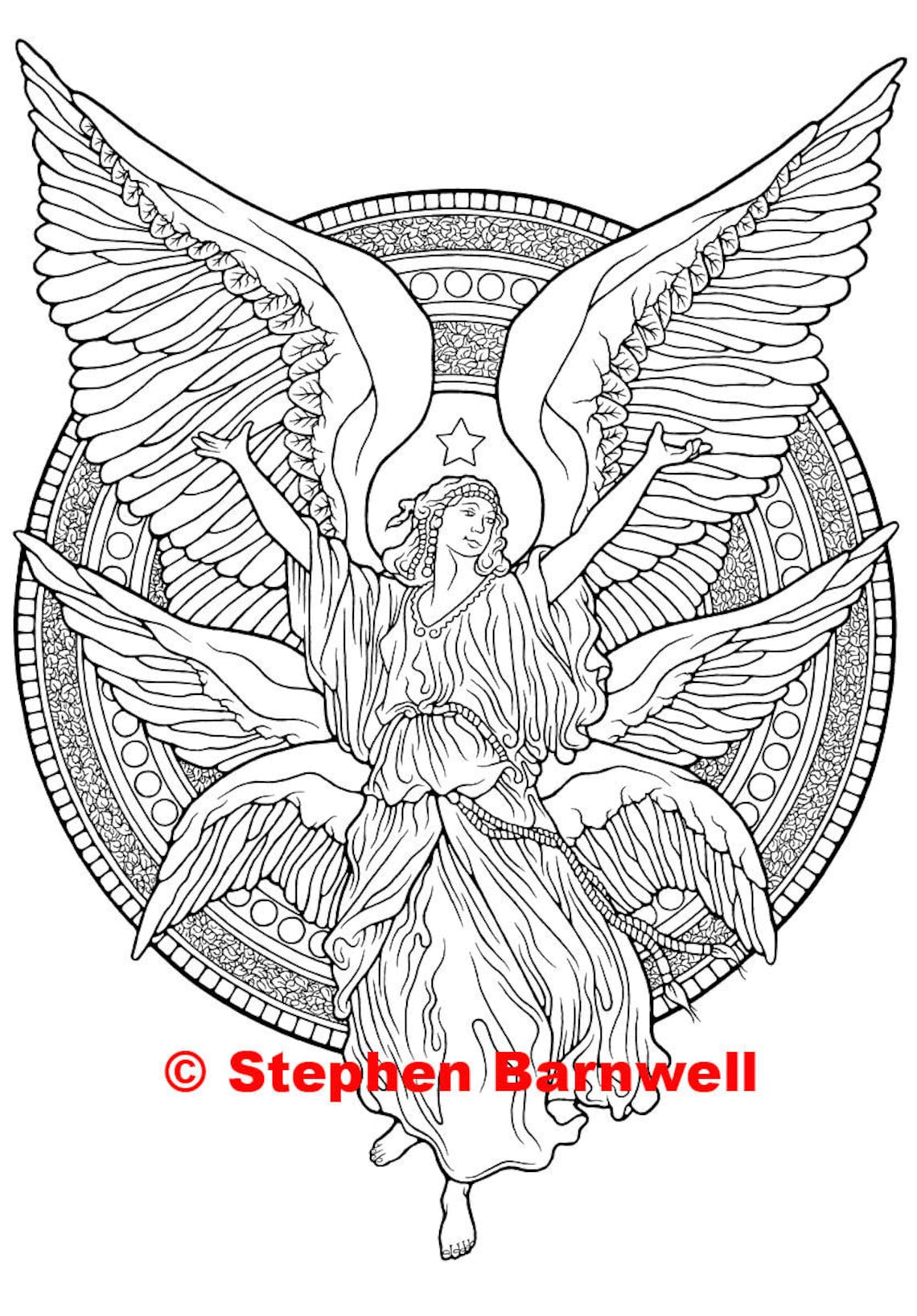 Angel Coloring Pages - Angelic Art - Angel Coloring - Christian ...