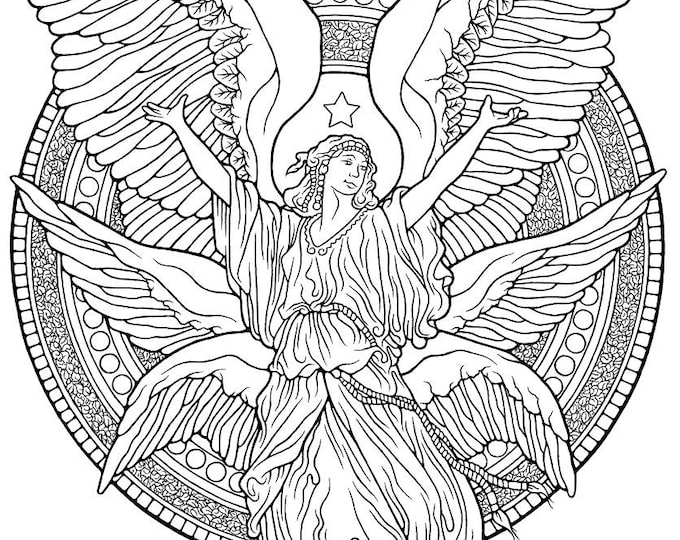 Angel Coloring Pages - Angelic Art - Angel Coloring - Christian ...