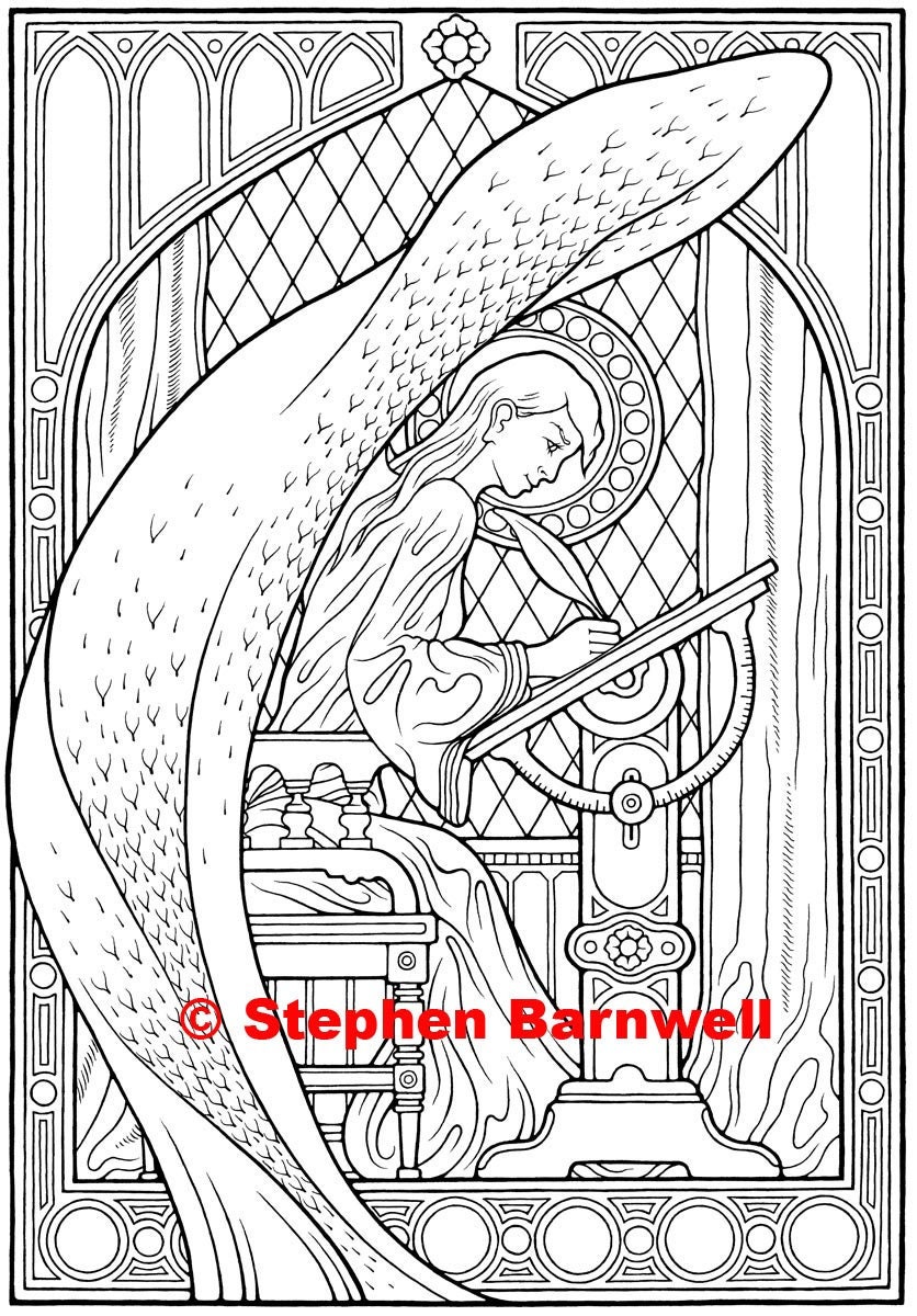 Angel Coloring Pages Angelic Art Angel Coloring - Etsy